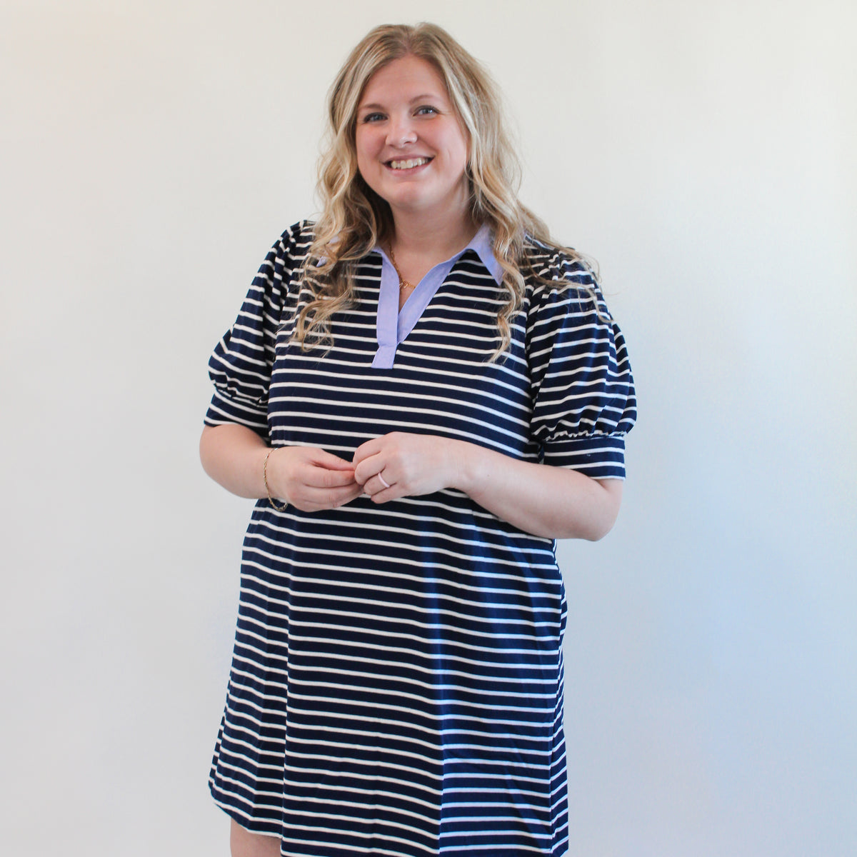 DAILOR CURVY COLLARED MINI DRESS – B Fierce Boutique, Inc.